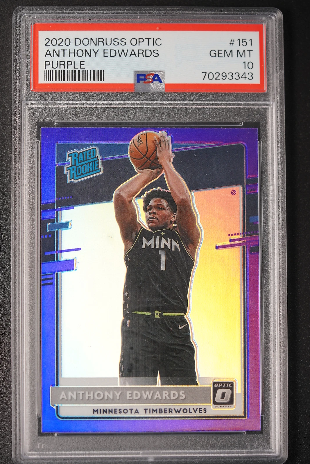 Anthony Edwards 2020 Optic #151 Purple Price Guide - Sports Card Investor