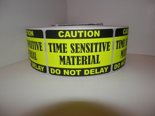 TIME SENSITIVE MATERIAL DO NOT DELAY fluor chart 2X3 Sticker Label 250 ...