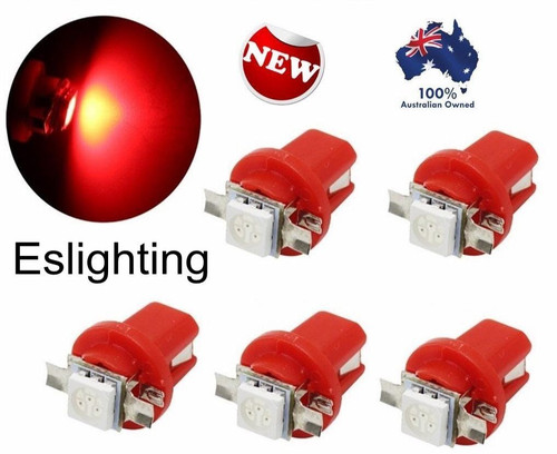 10X 12V B8.5D RED LED CAR UTE DASH TWIST LOCK INSTRUMENT CLUSTER GAUGE ...