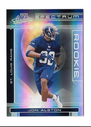 2006 ABSOLUTE NFL #192 JON ALSTON RC /100 ROOKIE CARD SPECTRUM PARALLEL ...