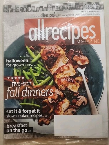 All Recipes Magazine Sept/Oct 2016 2010's Lifestyle Cooking Recipes Ads ...