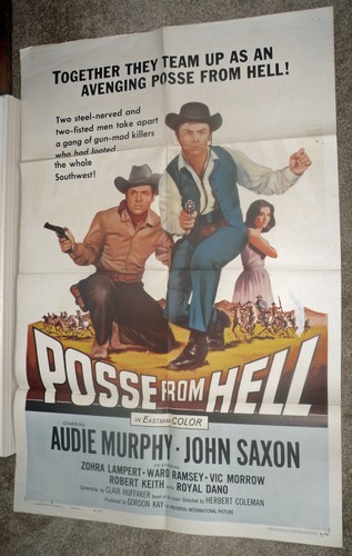 POSSE FROM HELL original 1961 one sheet movie poster AUDIE MURPHY/JOHN ...