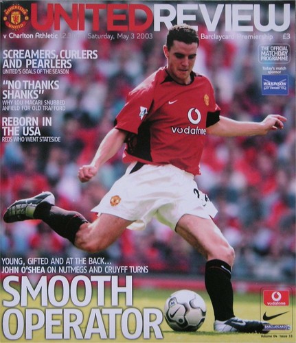 MANCHESTER UNITED MAN UTD v CHARLTON ATHLETIC PREMIER LEAGUE 2002/03 ...