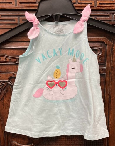 New First Impressions Baby Girls Vacay Cat Knot Top, Misty Blue, 18 ...