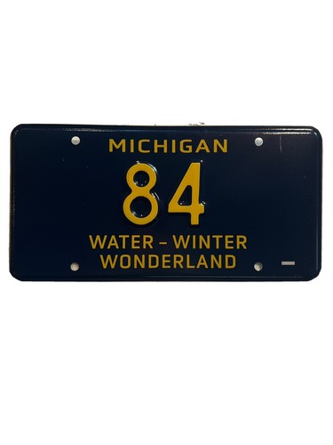 LICENSE PLATE MICHIGAN 2 DIGIT 84 This Is A Real Registered Plates | eBay
