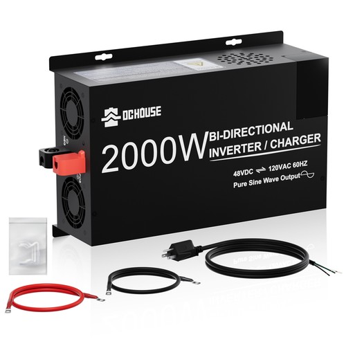 2 in 1 48V 2000W Pure Sine Wave Inverter 25A Lithium Battery Charger ...