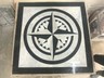 MARBLE FLOOR MEDALLION MOSAIC TRAVERTINE 48 COMPASS ROSE STAR | eBay