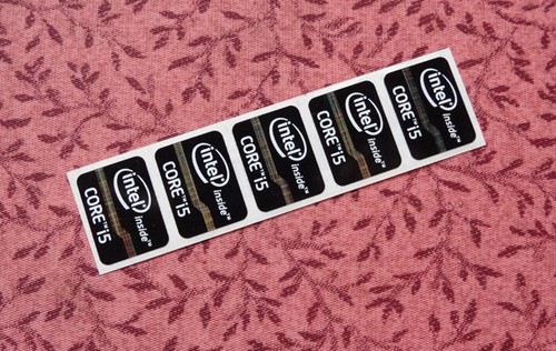 Lot of 5 Intel Core i5 Inside Black Stickers 15.5 x 21mm Ivy Bridge ...