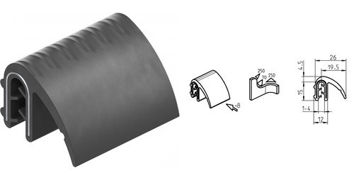 1011-40 EMKA Rubber EPDM Gasket Gasketing Edge Protection Profile Self ...