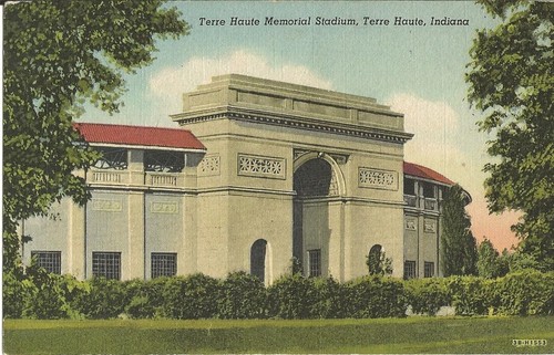 c. 1930s Indiana State Football Terre Haute Memorial Stadium Vintage ...