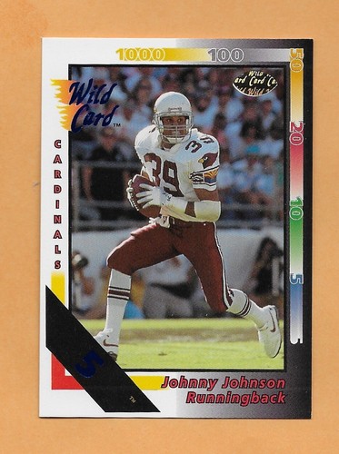 Cardinals Johnny Johnson 1992 Wild Card 5 Stripe | eBay