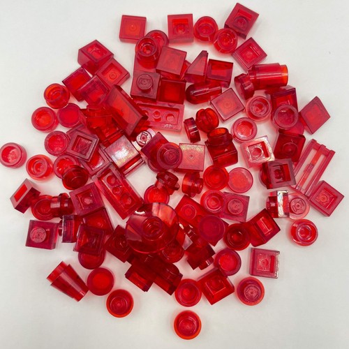 LEGO Transparent Red, Mixed Pieces, (100 Pieces) | eBay Australia