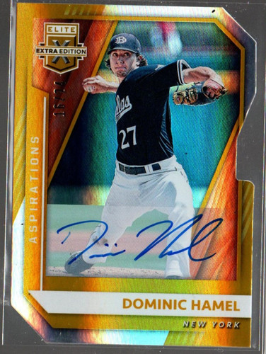 2021 Elite Extra Edition Aspirations Die Cut Gold #81 Dominic Hamel ...