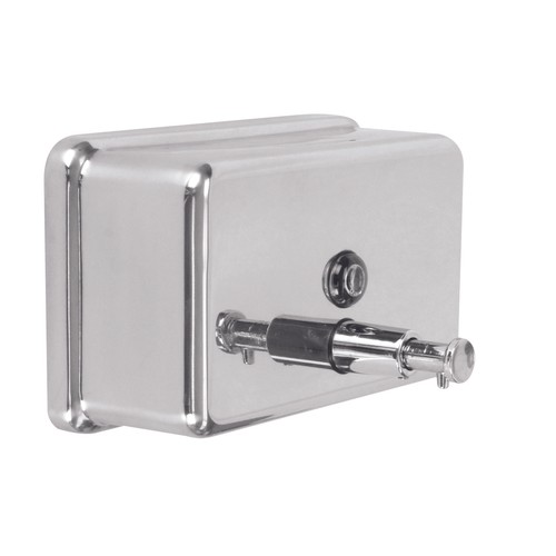 40 OZ HORIZONTAL RECTANGULAR SOAP DISPENSER, 18/8 STAINLESS STEEL LOT ...