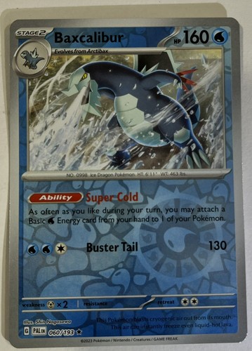 Baxcalibur Reverse Foil Paldea Evolved Pokemon Card | eBay