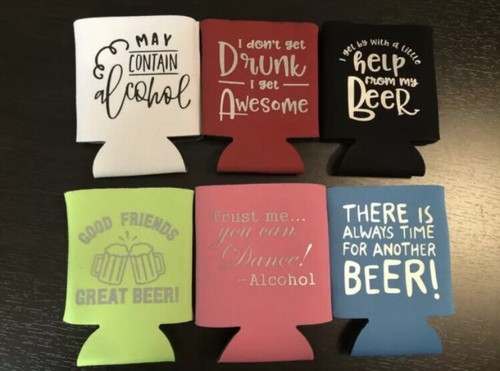 CUSTOM - Double side Can Cooler - Funny Sayings *Set Of 50* Gift ...