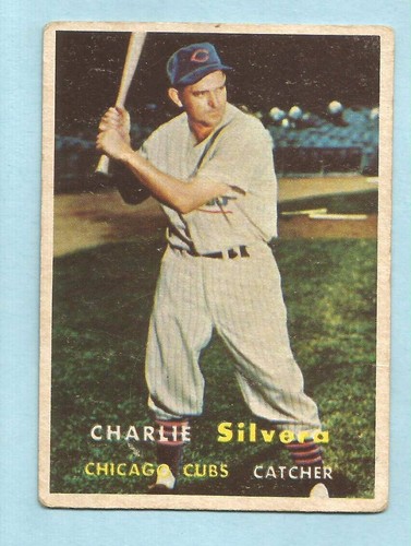 1957 Topps Baseball Charlie Silvera Chicago Cubs VG | eBay