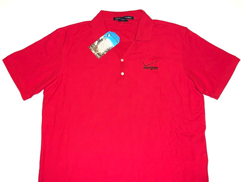 Verizon Wireless Cell Phone Embroidered Red Golf Polo Shirt New Ladies ...