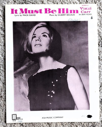 It Must Be Him - Vikki Carr - Sheet Music | eBay