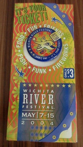VTG WICHITA RIVER FESTIVAL BUTTON WICHITA KANSAS KS NIP 2004 UnUSED | eBay