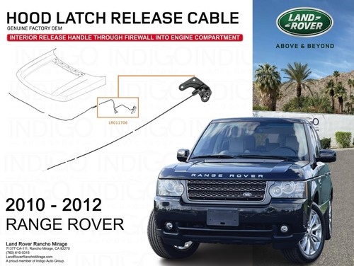 Land Rover Range Rover L322 Front Engine Hood Release Cable LR011706 ...