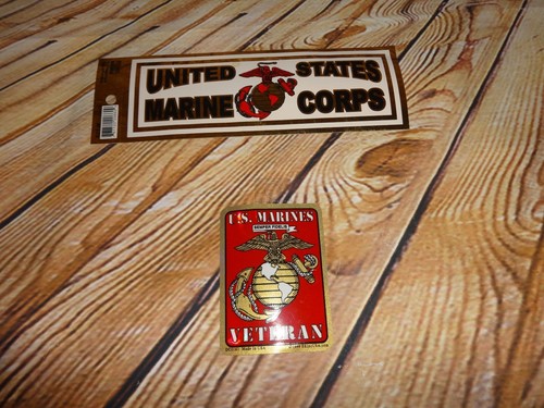 United States Marine Corps Sticker U.S. Marines Veteran Sticker Set Lot ...