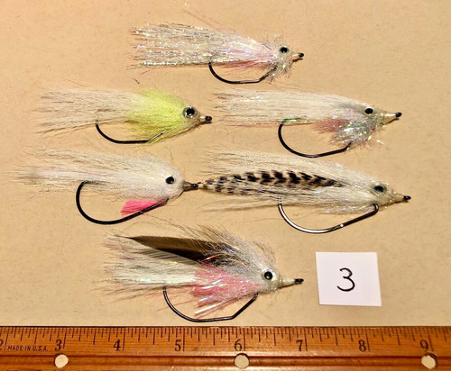 Lot # 3 - 6 Different Custom Tied Weedless Big Fish Flies | eBay