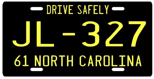 The Andy Griffith Show squad car 1961 NC License plate | eBay