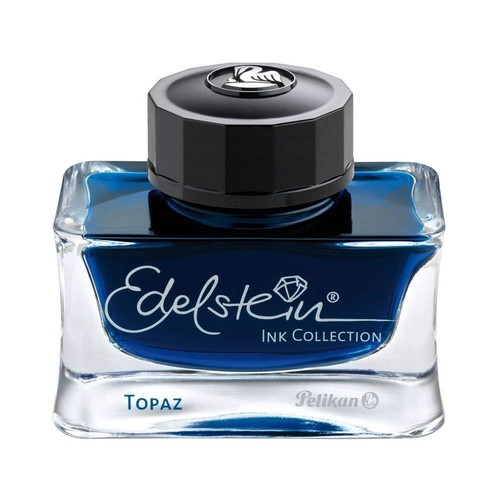 Pelikan Edelstein Bottled Ink for Fountain Pens, Blue Topaz, 50ml, 1 ...