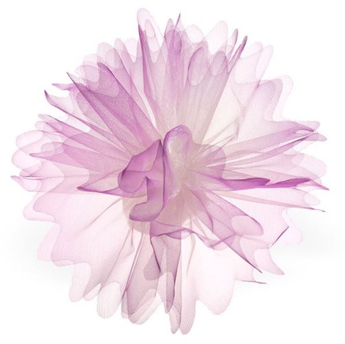 50 ROYAL PURPLE & IVORY ZIG ZAG EDGE Organza Tulle Circles bomboniere ...