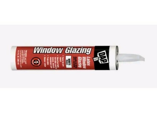 DAP White Latex WINDOW GLAZING Permanently Flexible In/Out 10.1 oz ...