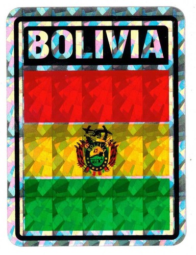 Pack Of 6 Bolivia Country Flag Reflective Decal Bumper Sticker DC-033 ...