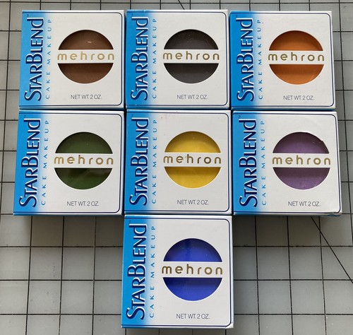 Lot of 7 Mehron Starblend 2 oz Cake Makeup Professional Artist ...