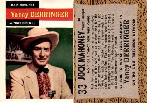 1958 Topps, TV Westerns, #33 Yancy Derringer, Jock Mahoney | eBay