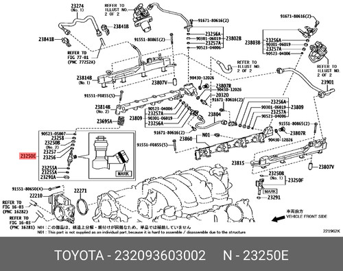 Genuine OE Injector Set Fuel 232093603002 for Toyota 232093-603002 | eBay