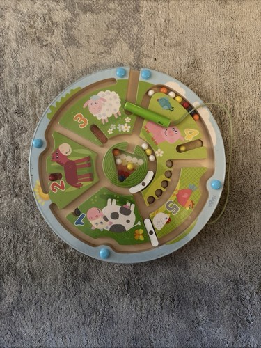 HABA Board Game Kids Magnetic Game Number Maze 9” W/attached Magnetic ...