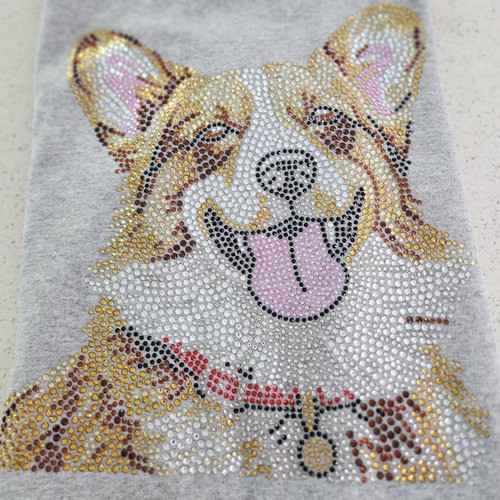 Rhinestone Hoodie CORGI Choice Of Hoodie Color | eBay