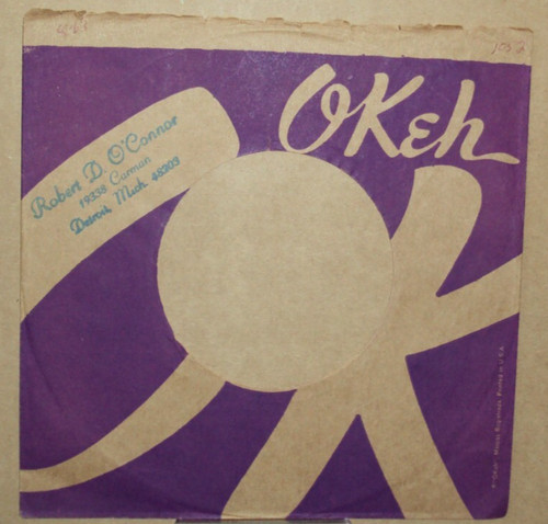 "Okeh","Company Sleeve","Original","45rpm","7inch","Record","Vintage ...