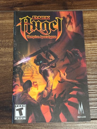 Dark Angel Vampire Apocalypse PS2 Playstation 2 Instruction Manual Only ...