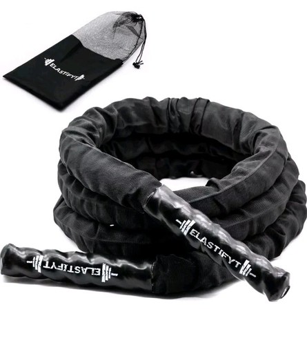 Weighted Jump Rope Fully Protected Battle Rope 9.9ft Length 1.5" Thick ...