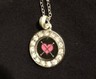 BATON TWIRLING JEWELRY NECKLACE, SILVER TONE I HEART TO TWIRL, CHARM ...