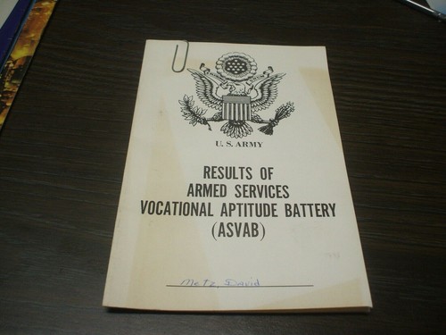 1970's RESULTS OF ARMED SERVICES VOCATIONAL APTITUDE BATTERY ASVAB ...