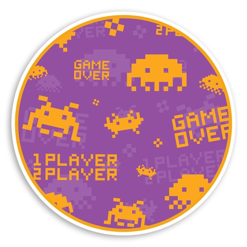 2 x 10cm Retro Video Game Vinyl Stickers - Gamer Sticker Laptop Luggage ...