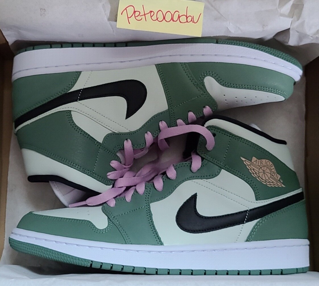 womens jordan 1 mid dutch green