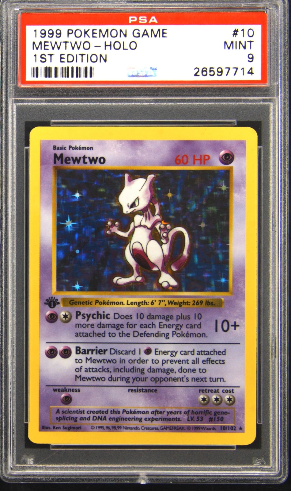 Mewtwo 1999 Pokemon Game #10 1st Edition Holo Price Guide - Sports Card ...