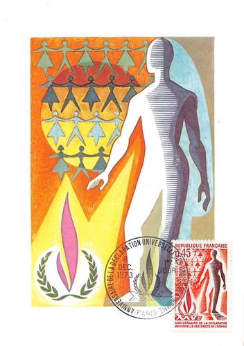 Maximum Card FDC France Universal Declaration Of Human Rights 1973 ...