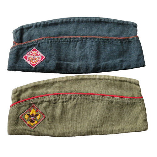 Boy Scout Sea Scout Garrison Hat Lot of 2 Cap Official Uniform Explorer ...