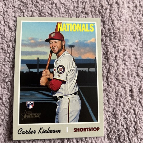 2019 Topps Heritage High Number Carter Kieboom RC Washington Nationals ...