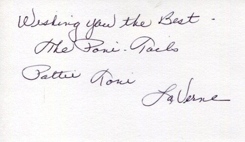 LaVerne Novak Glavac The Poni-Tails Singer Born Too Late Signed ...