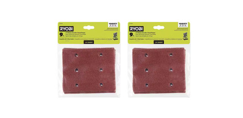 RYOBI 18-Piece 1/4 Sheet Sand Paper Assortment Set - 80, 120, and 220 ...